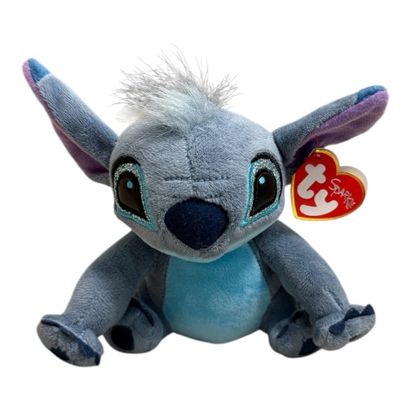 Disney | Toys | Ty Sparkle Disney Stitch Plush Toy Blue | Poshmark